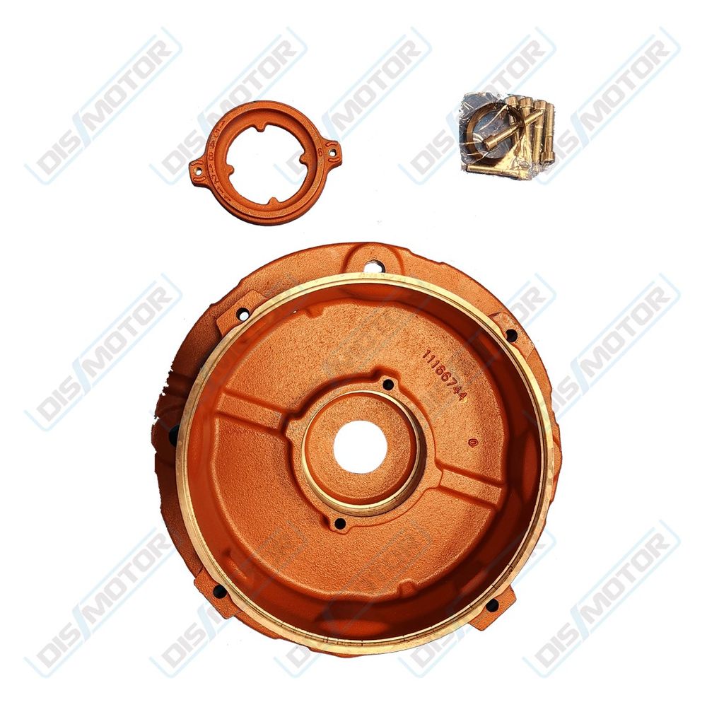 TAMPA FLANGEADA FF-300 CARCAÇA 160 W21 COM ANEL V'RING E DE FIXAÇÃO ...